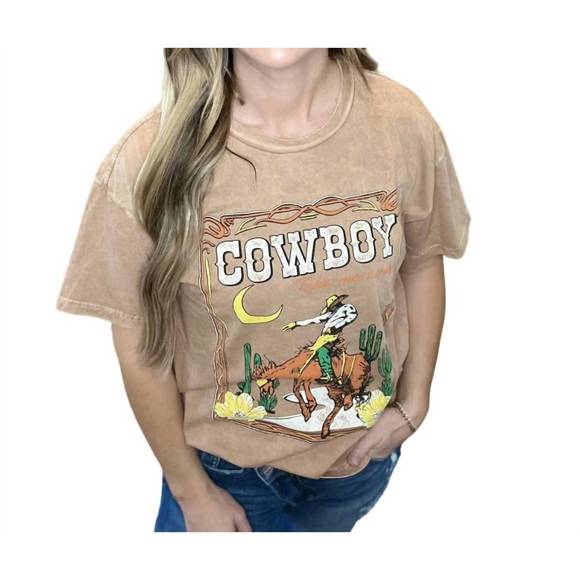 Hrt & Luv | Tops | New Hrt Luv Cowboy Take Me Away Mineral Wash Graphic ...